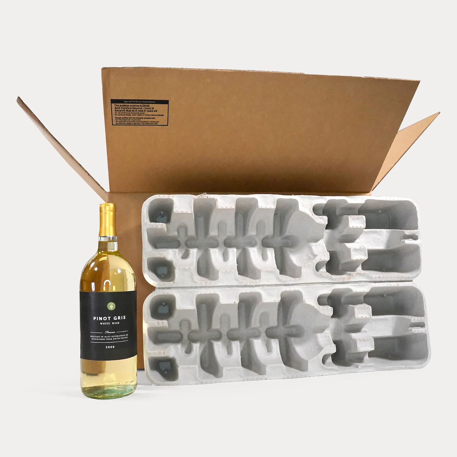 6 Bottle Magnum Pulp Wine Shipper - 1.5 Liter | Gorilla Shipper