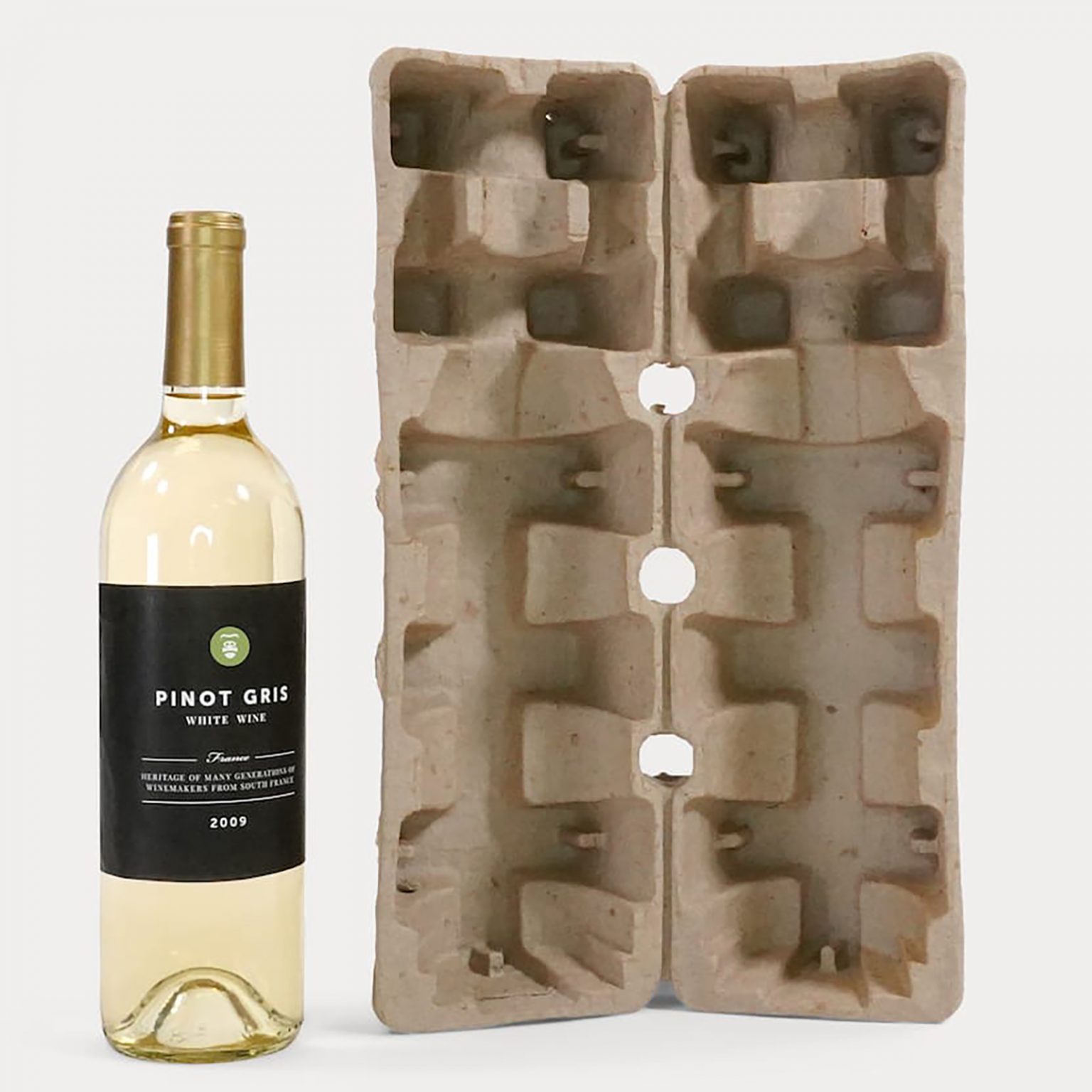 3 Bottle Molded Pulp Wine Shippers | Gorilla Shipper